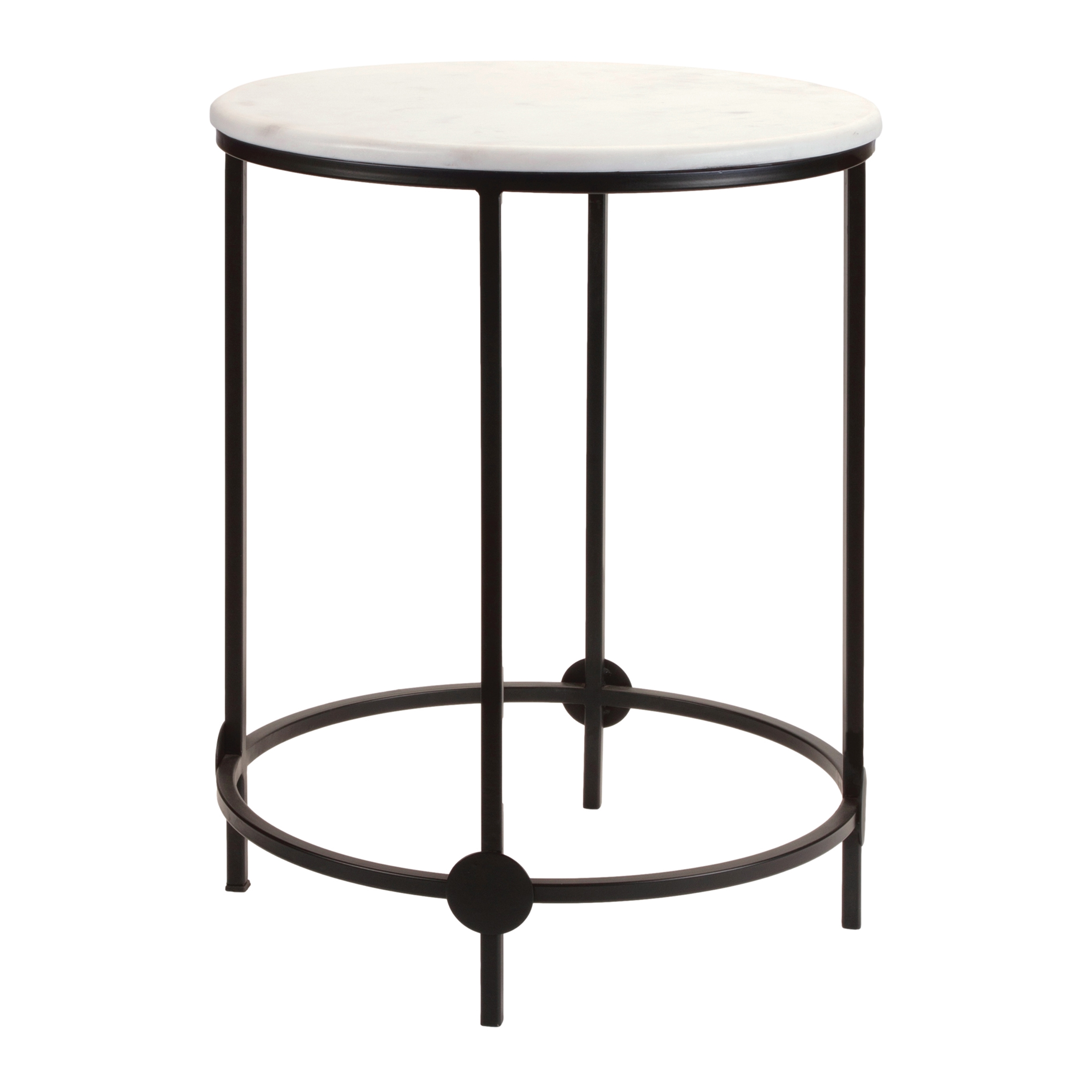 Iron & Marble Accent Table | Suburban Lawn & Garden